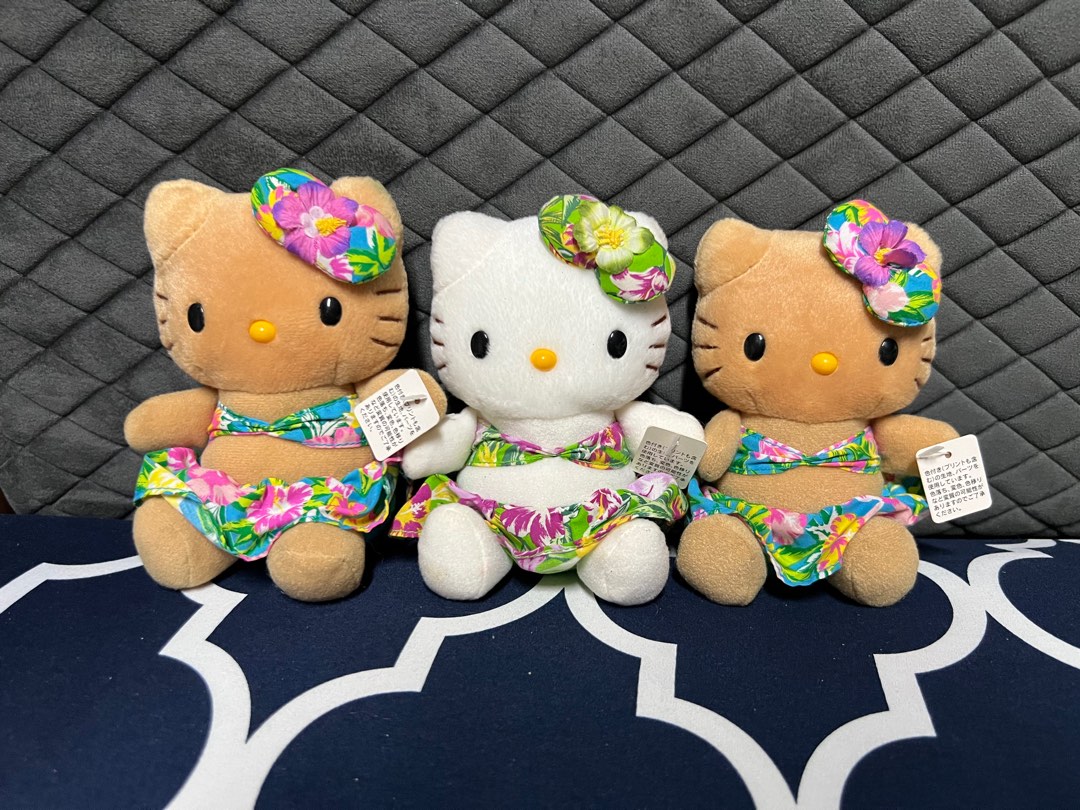 Hello Kitty Tan Hawaii plush stuffed toy, Hobbies & Toys, Toys & Games ...