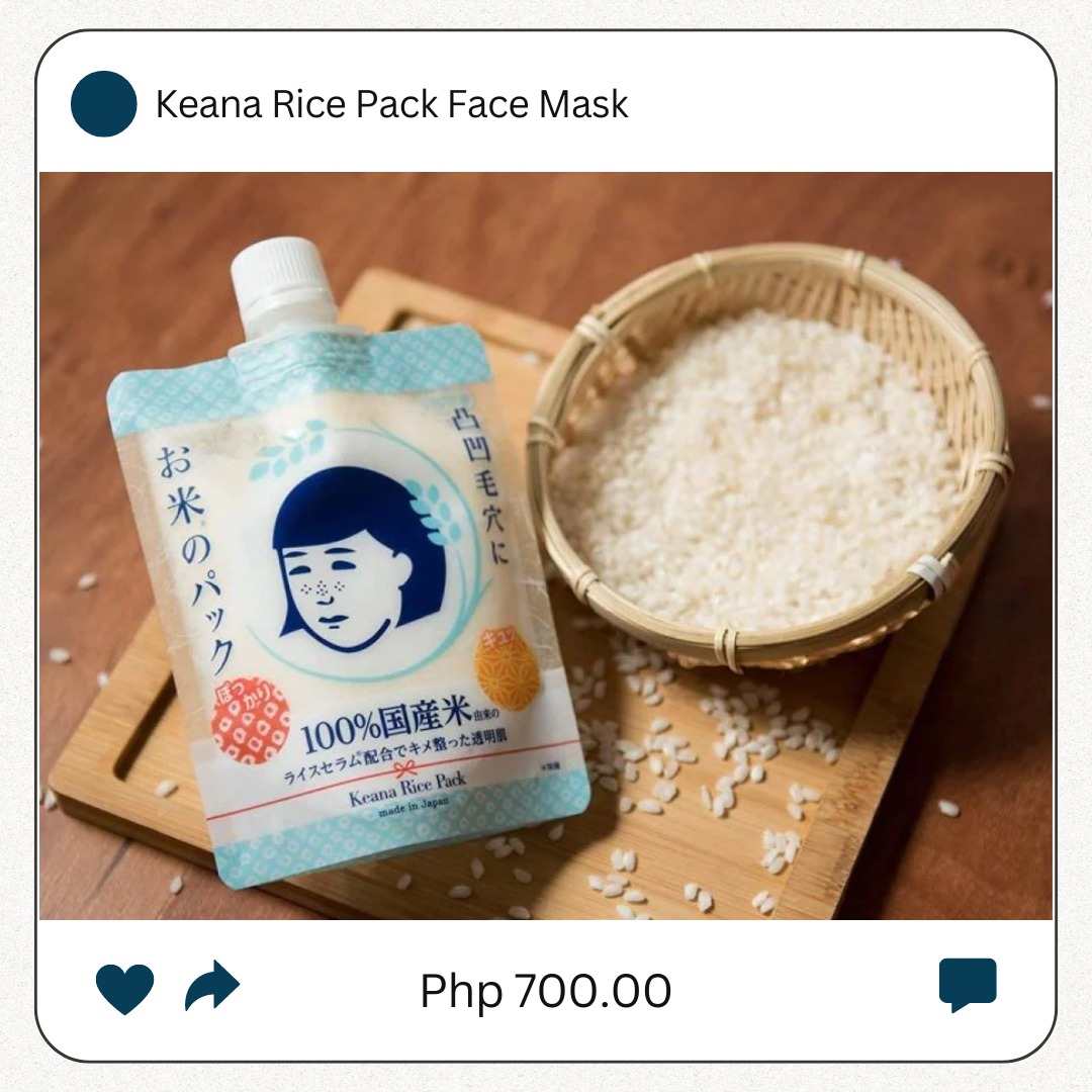 Keana Rice Pack Face Mask, Beauty & Personal Care, Face, Face Care on ...