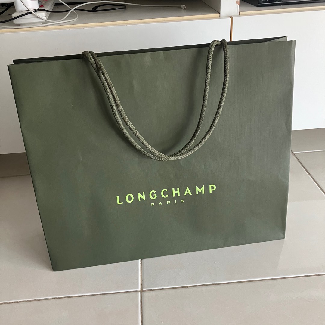 Longchamp Large Paper bag, Luxury, Bags & Wallets on Carousell