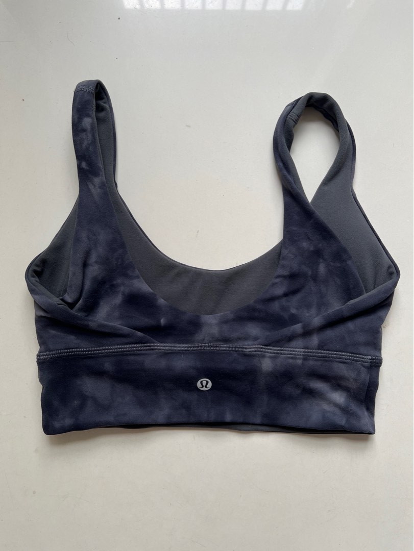 Lululemon (4) Align Reversible Bra *Light Support, A/B Cups Diamond Dye Pitch Grey Graphite Grey ...
