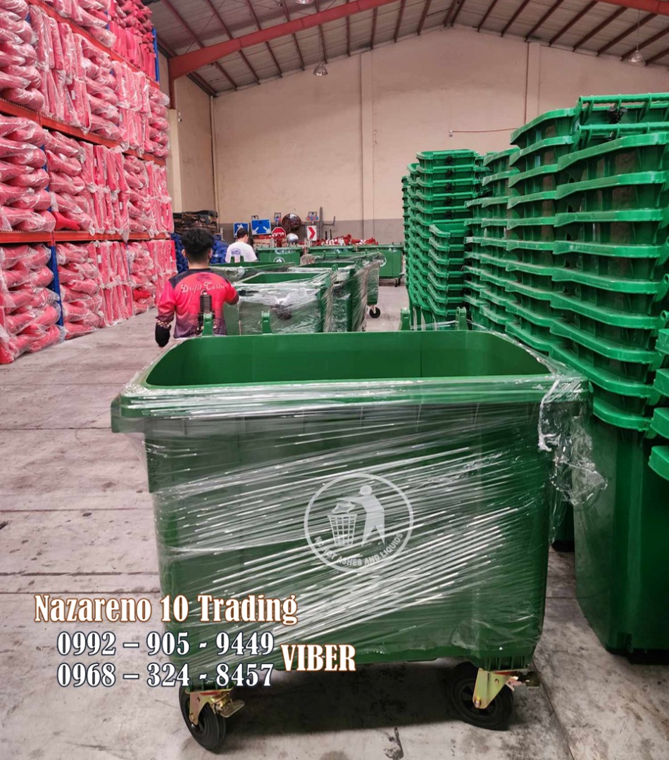 mobile trash bin 660 liters, Furniture & Home Living, Cleaning ...