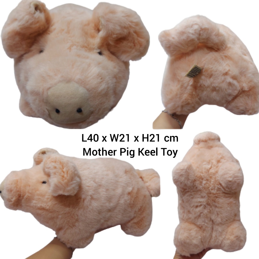 Mother Pig Keel Toy Realistic Pig Animals Stuffed Toy, Hobbies & Toys ...