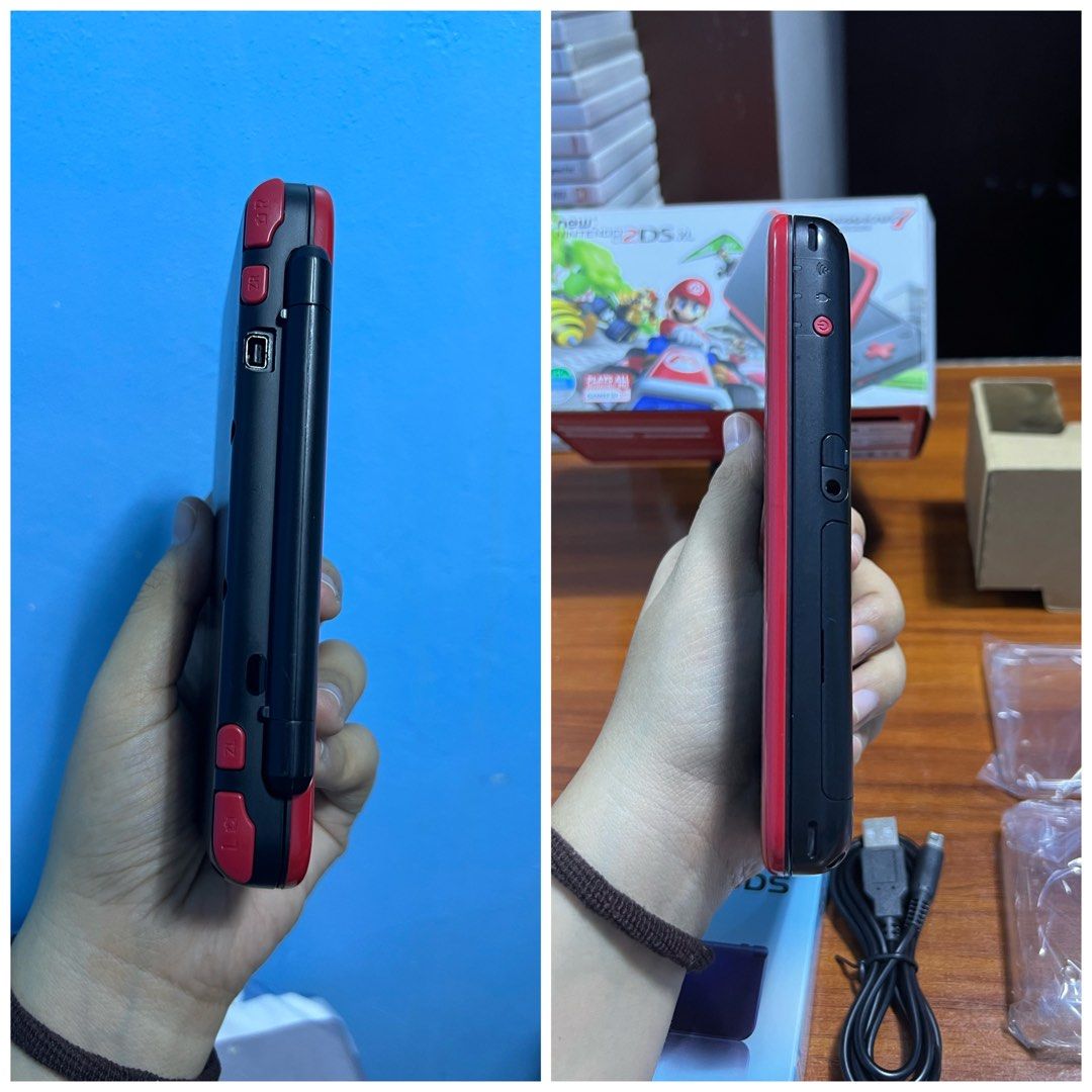 New Nintendo 2DS XL Black & Red [Mario Kart 7 Bundle] (Complete in Box ...