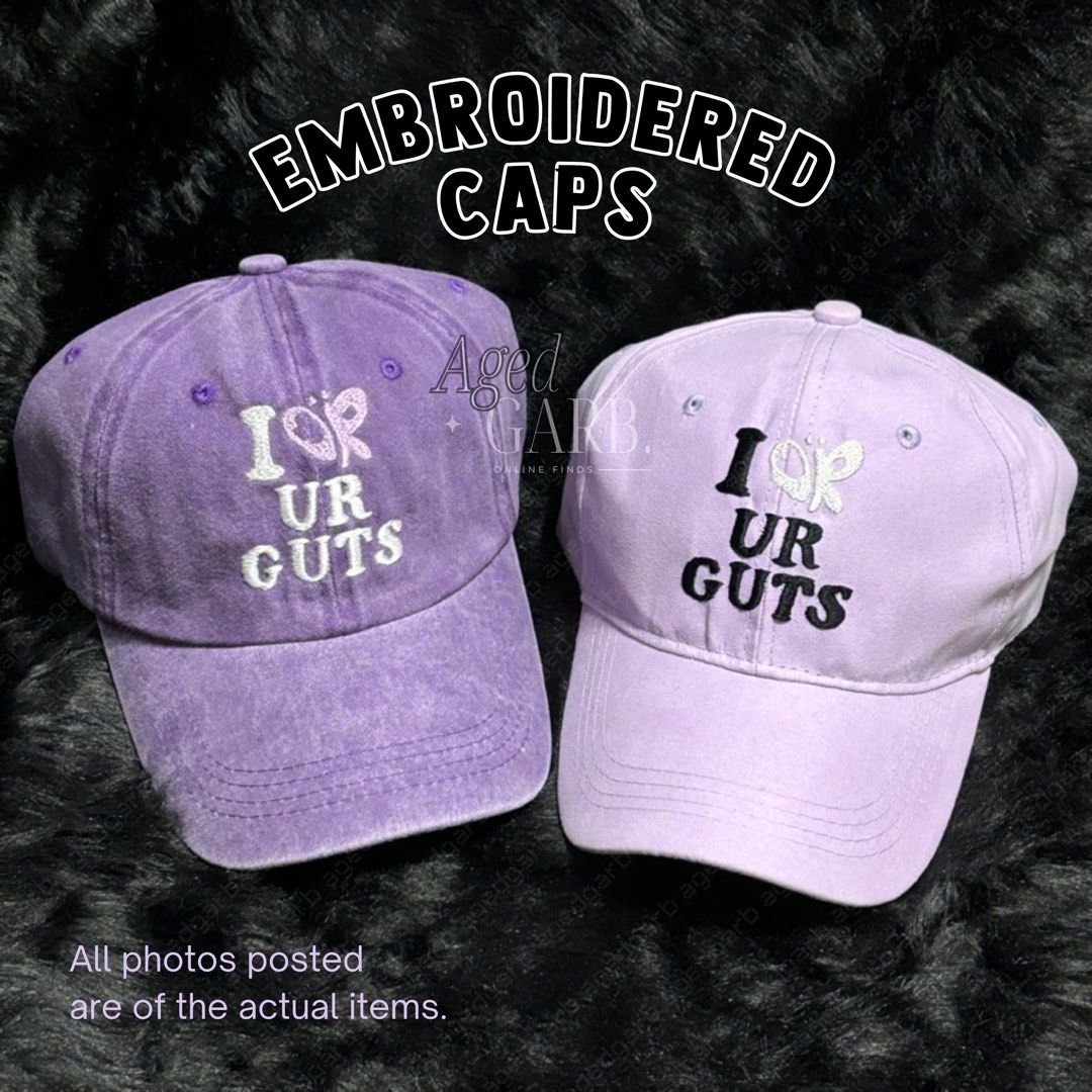 Olivia Rodrigo GUTS World Tour Unofficial Fanmade Embroidered Ball Caps ...
