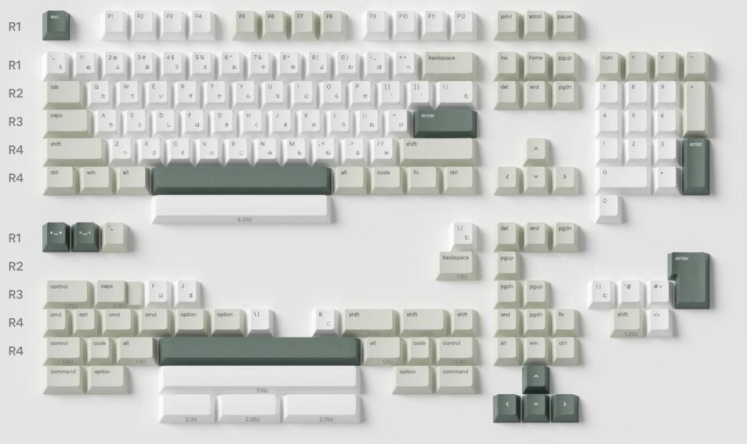Osume Matcha Hiragana Keycap, Cable, Deskmat, Computers & Tech, Parts ...