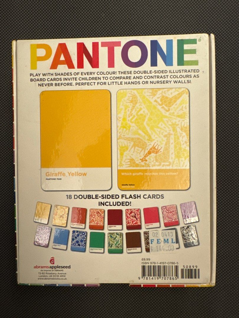 Pantone flash card, 興趣及遊戲, 玩具 & 遊戲類 - Carousell