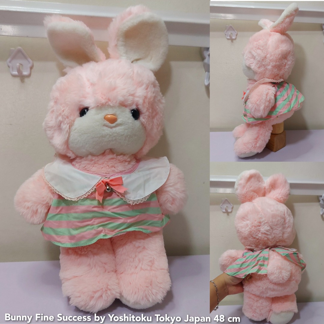 Pink Bunny By YOSHITOKU Tokyo Japan 48 CM Rabbit Stuffed Toy, Hobbies ...