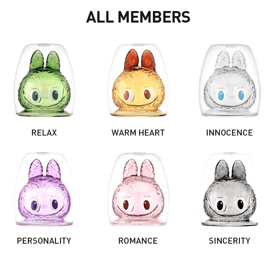 (PO) Labubu The Monsters Cheers Series Double Walled Glass Blind Box ...