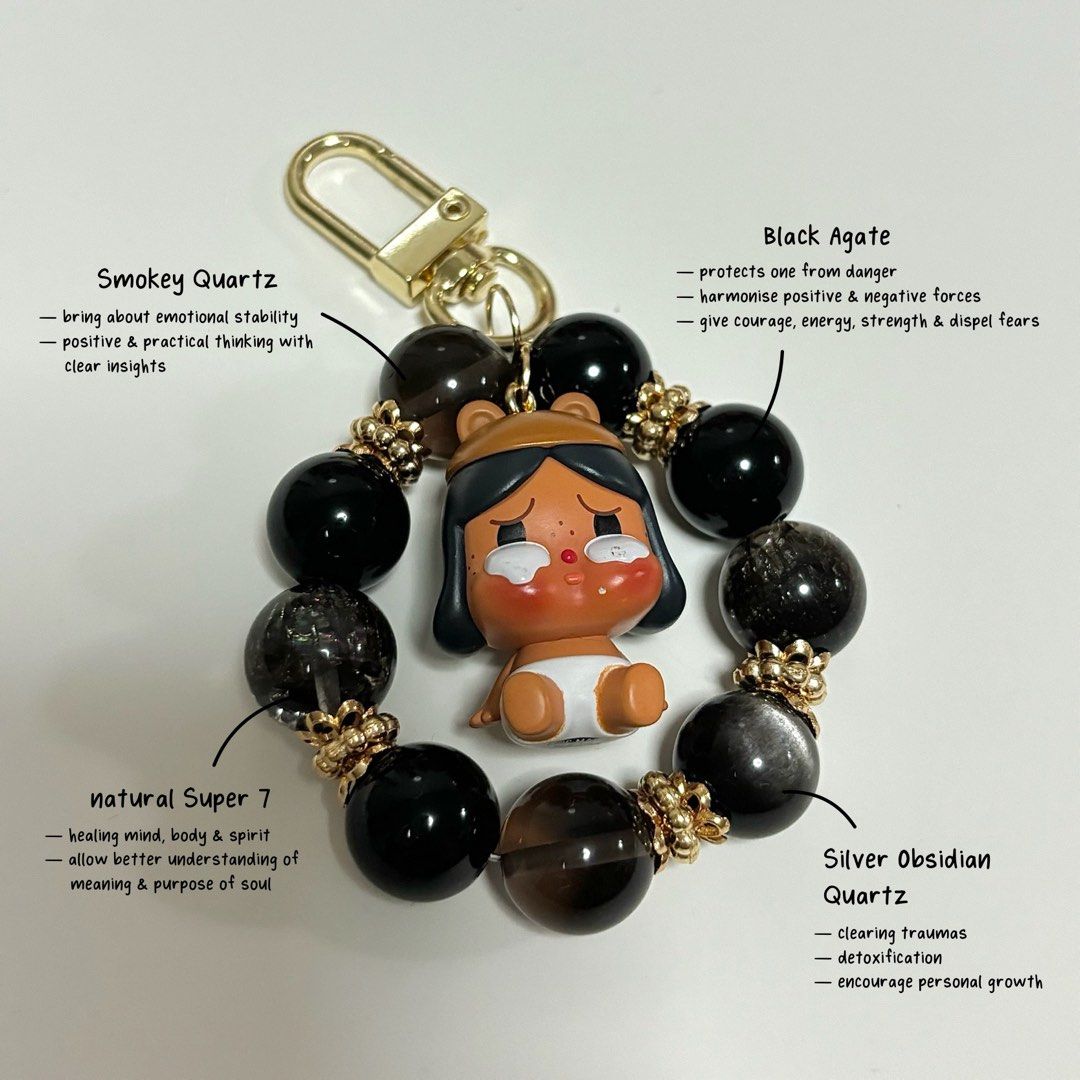 Popmart Crybaby Crystal Keychain, Women's Fashion, Jewelry & Organisers ...