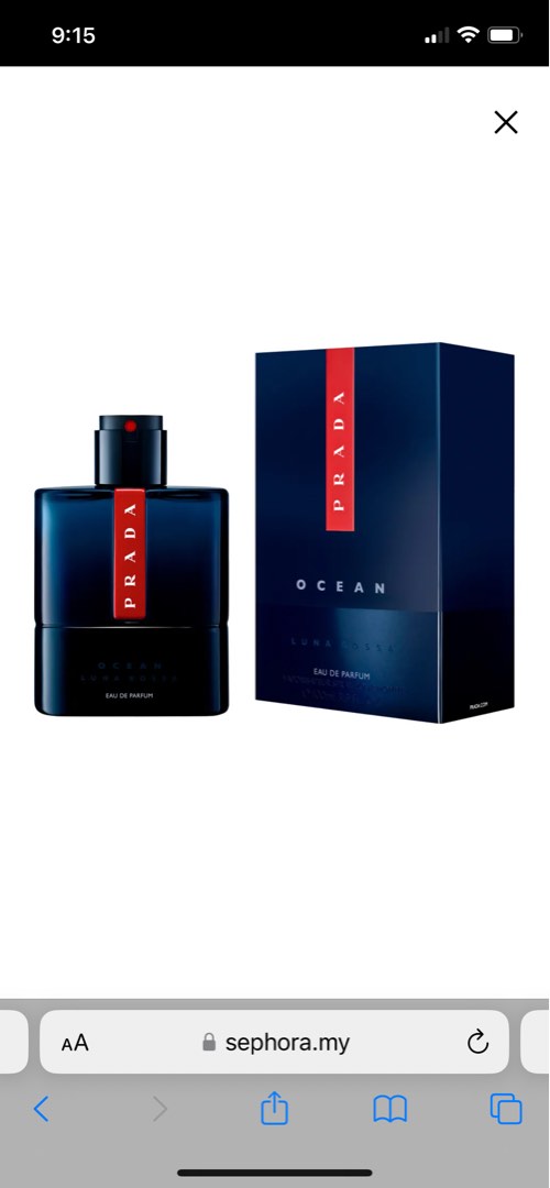 Prada Ocean Luna Rossa edt, Beauty & Personal Care, Fragrance ...