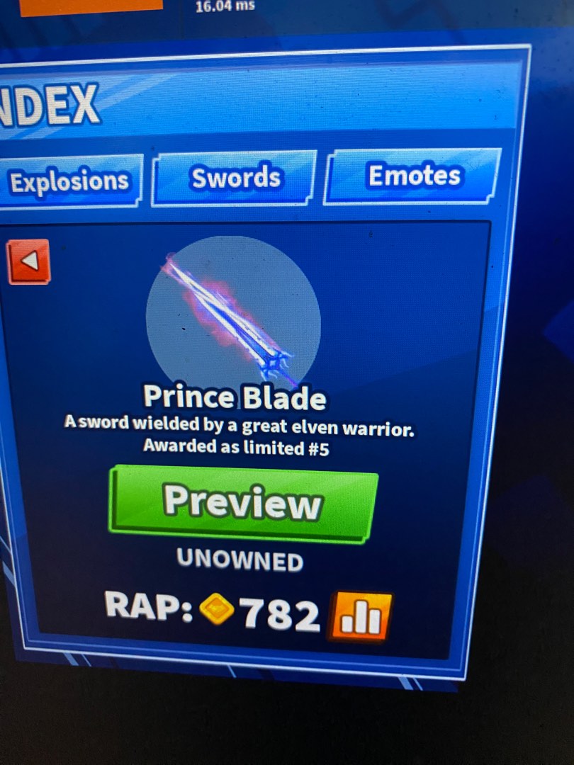PRINCE BLADE BLADE BALL, Video Gaming, Video Games, Others on Carousell