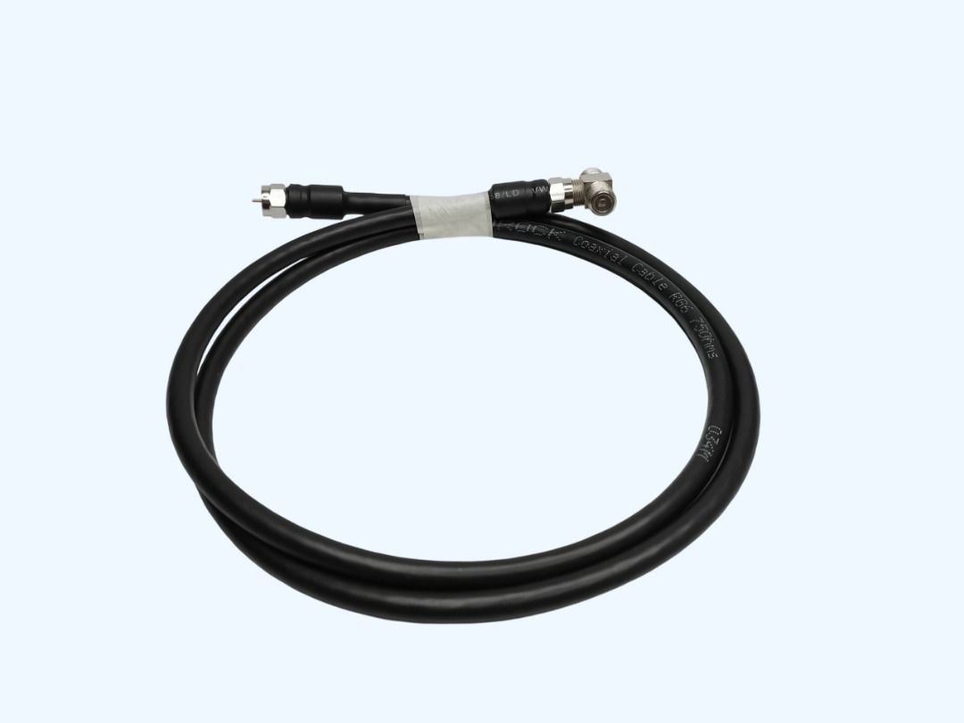 RG6 COAXIAL CABLE with F CONNECTOR MALE to 2-WAY FEMALE SPLITTER HIGH ...