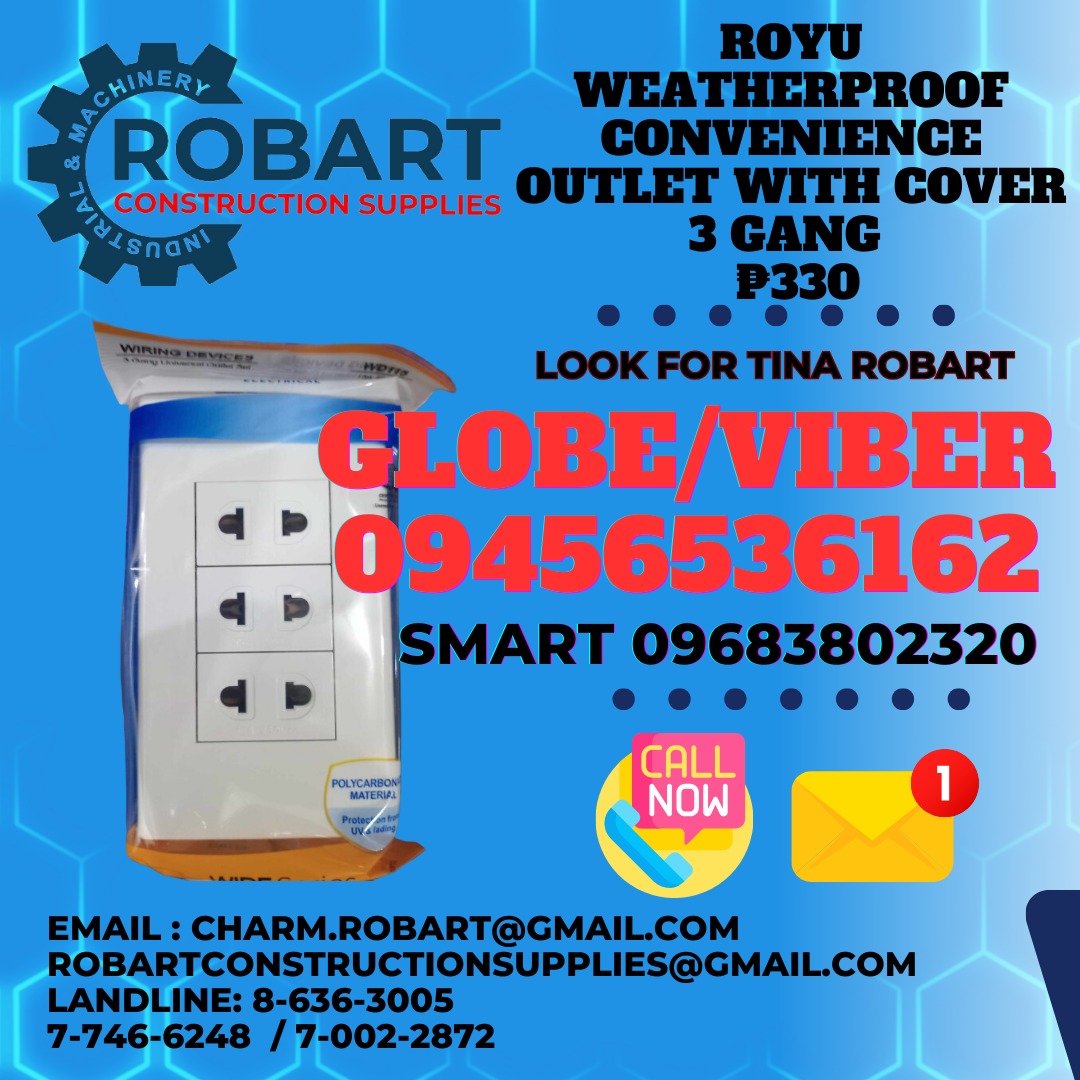 Royu Weatherproof Convenience Outlet with Cover 3 Gang, Commercial ...