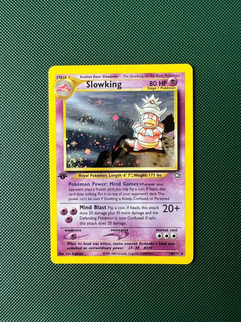 Slowking 1st Edition 14/111 Neo Genesis Holo Rare Vintage Pokemon Card ...