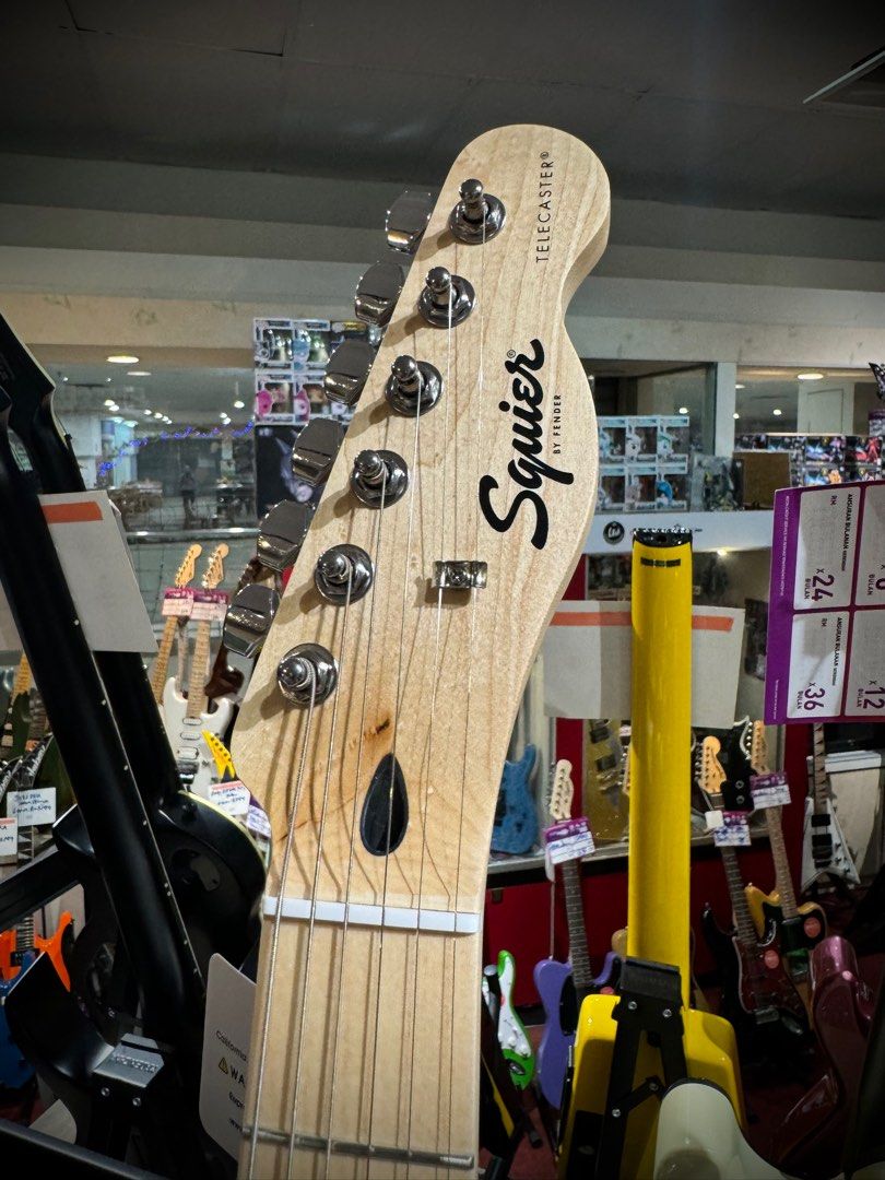 Squier FSR Sonic Telecaster Electric Guitar w/White Pickguard, Maple FB, Arctic White, Hobbies ...