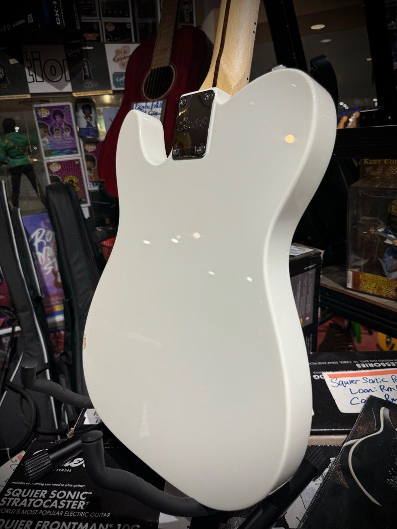 Squier FSR Sonic Telecaster Electric Guitar w/White Pickguard, Maple FB, Arctic White, Hobbies ...
