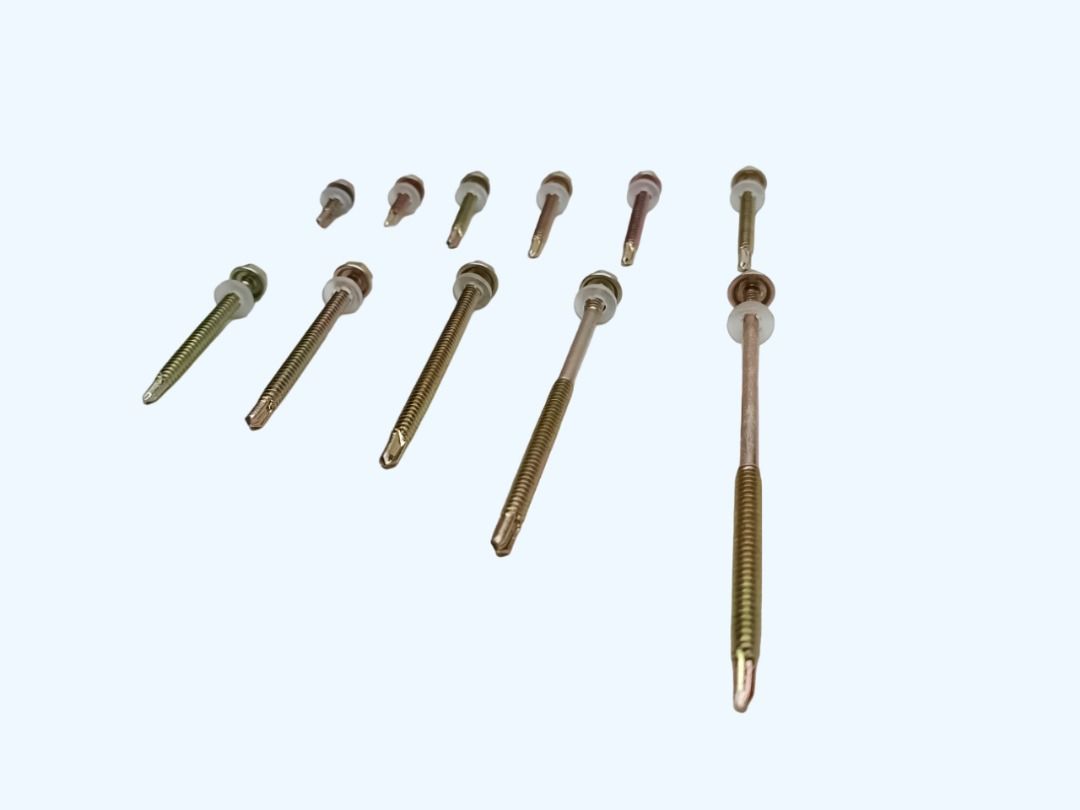 TEX SCREW STEEL METAL (1-PC per ORDER), NEAT SPIRAL THREAD HEXAGON SELF ...