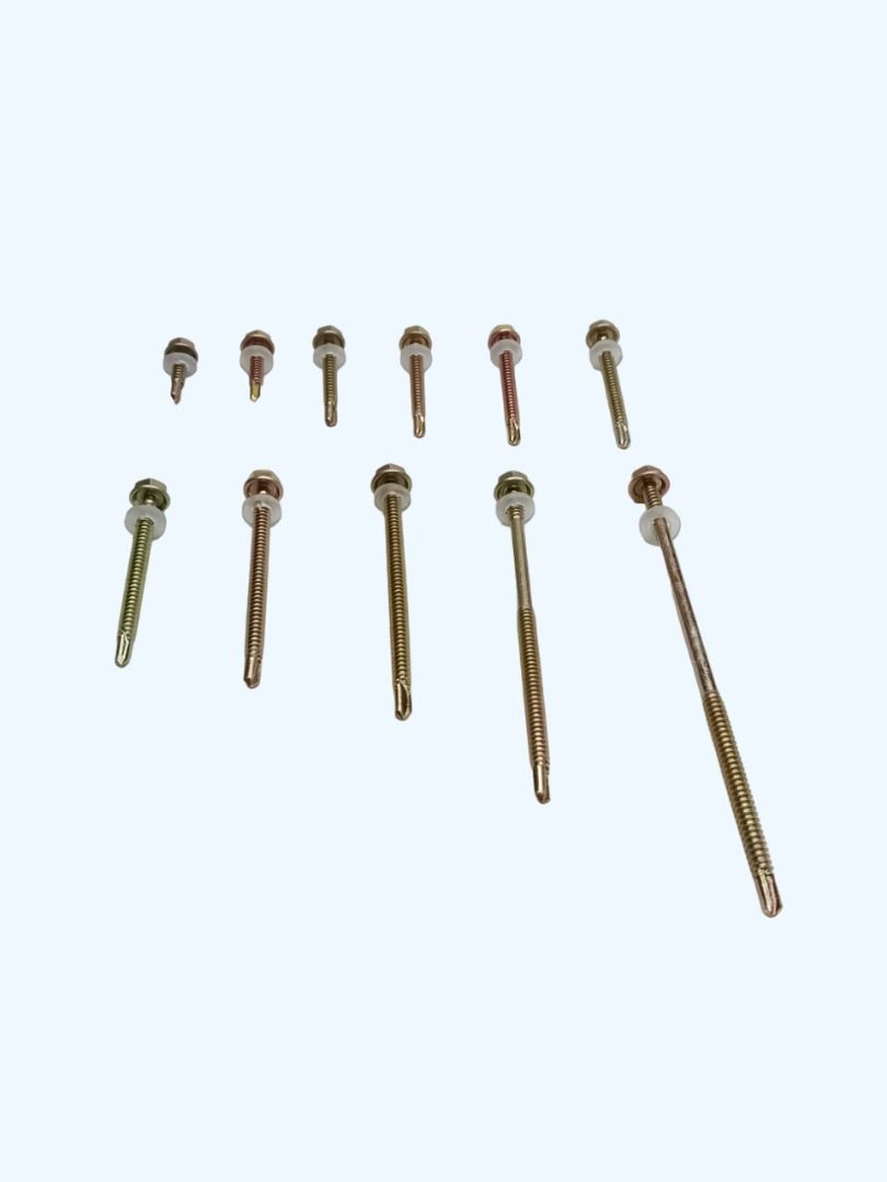 TEX SCREW STEEL METAL (1-PC per ORDER), NEAT SPIRAL THREAD HEXAGON SELF ...