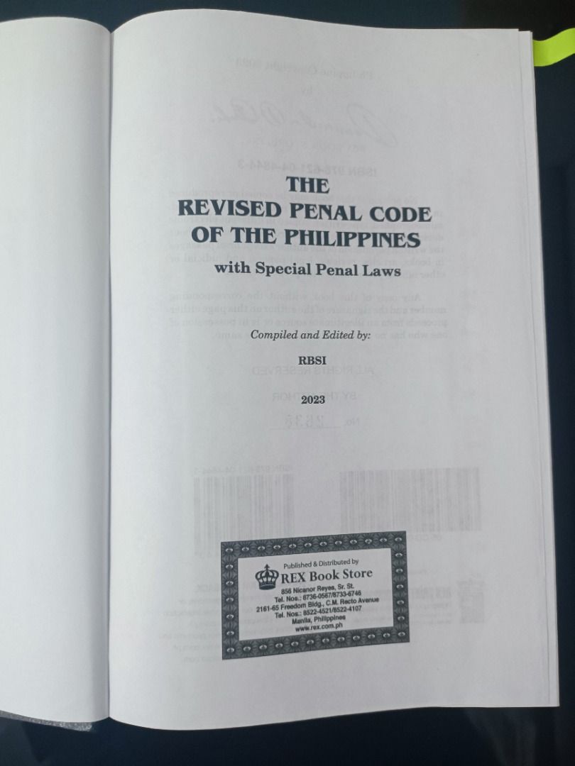 The Revised Penal Code of the Philippines (2023 Edition), Hobbies ...