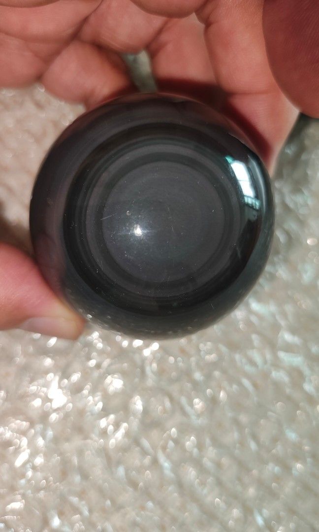 Unique Natural Eyes Obsidian Sperical Ball, Hobbies & Toys, Memorabilia & Collectibles, Vintage ...