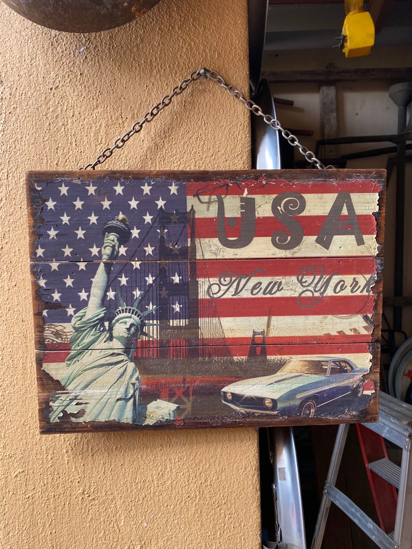 USA Signage Antik, Furniture & Home Living, Home Decor, Frames ...