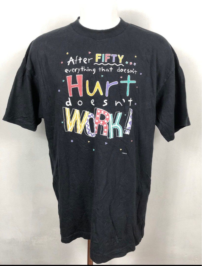 Vintage 90s Trisar Wording Shirt, Luxury, Apparel on Carousell