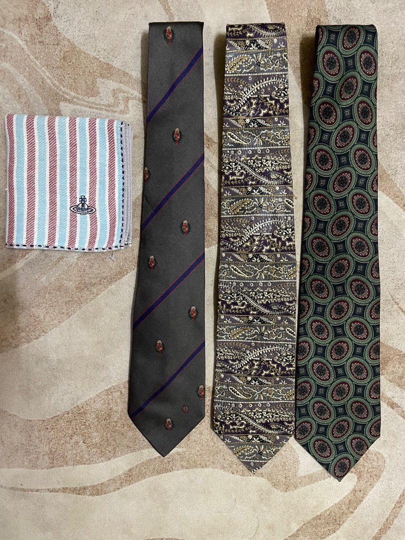 Vintage Designer Tie Dunhill Nina Ricci Chaps Ralph Lauren Vivien ...