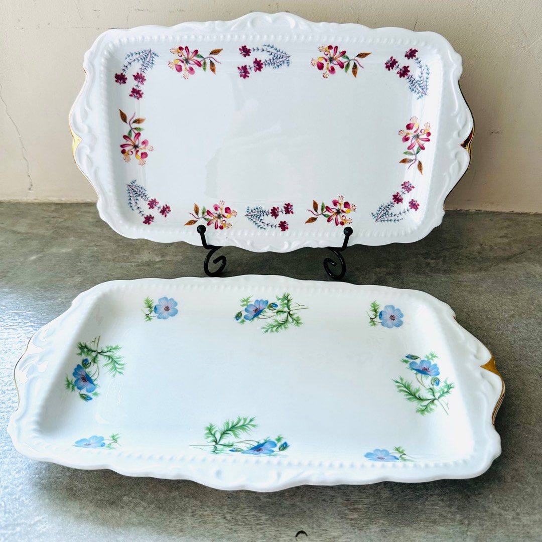 Vintage Richmond Bone China Sandwich Platter x 2, Furniture & Home ...