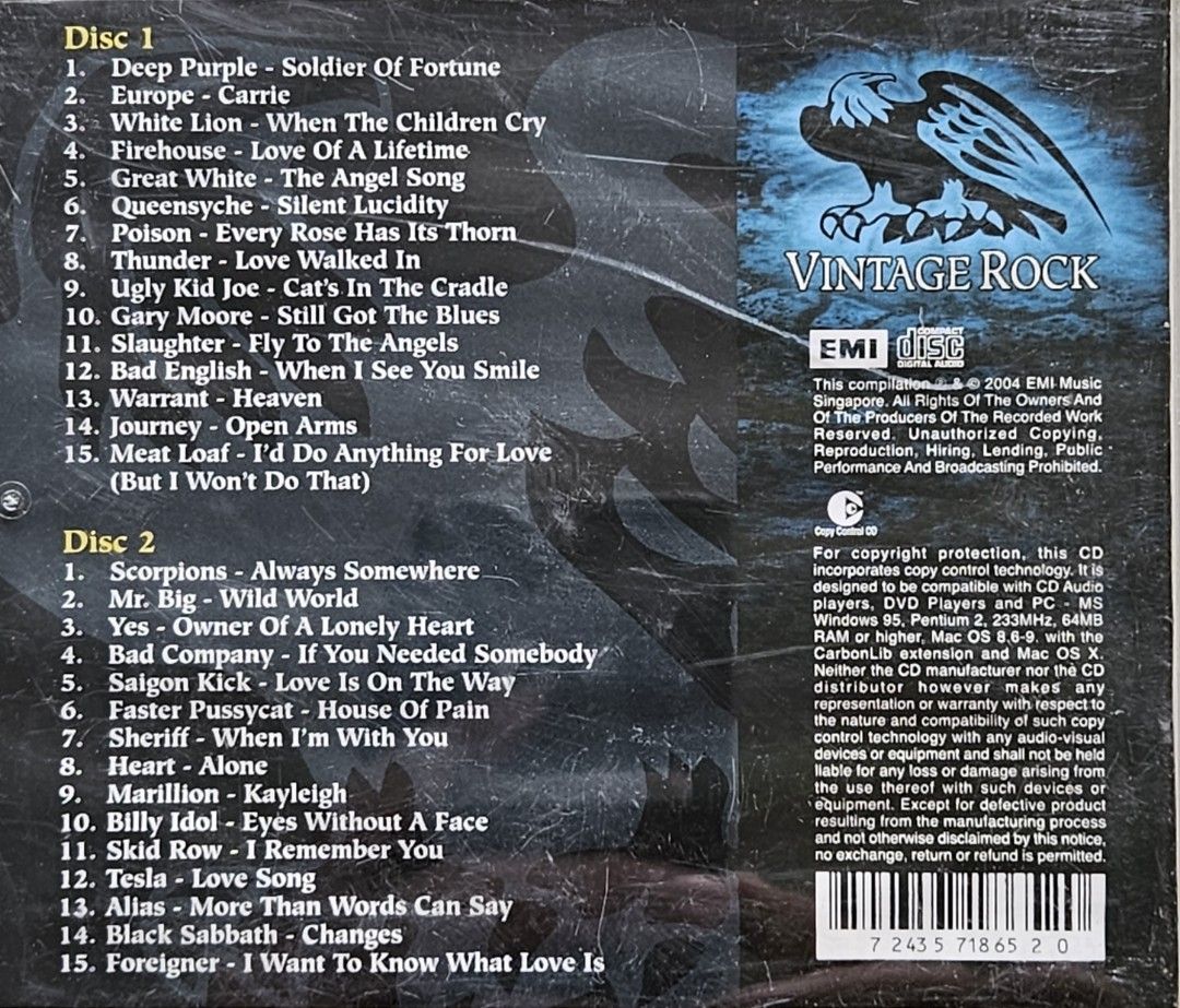 Vintage Rock 30 classic from 3 decades (CD, Compilation), Audio, Other ...