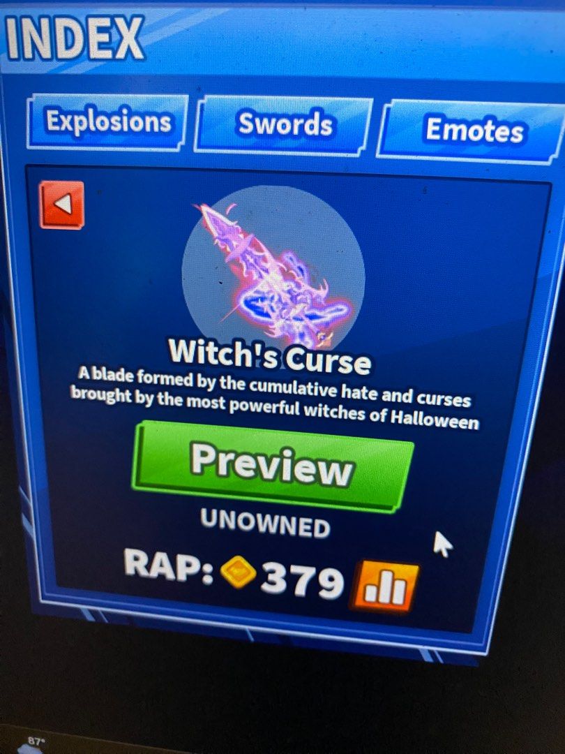 WITCH CURSED BLADE BALL, Video Gaming, Video Games, Others on Carousell