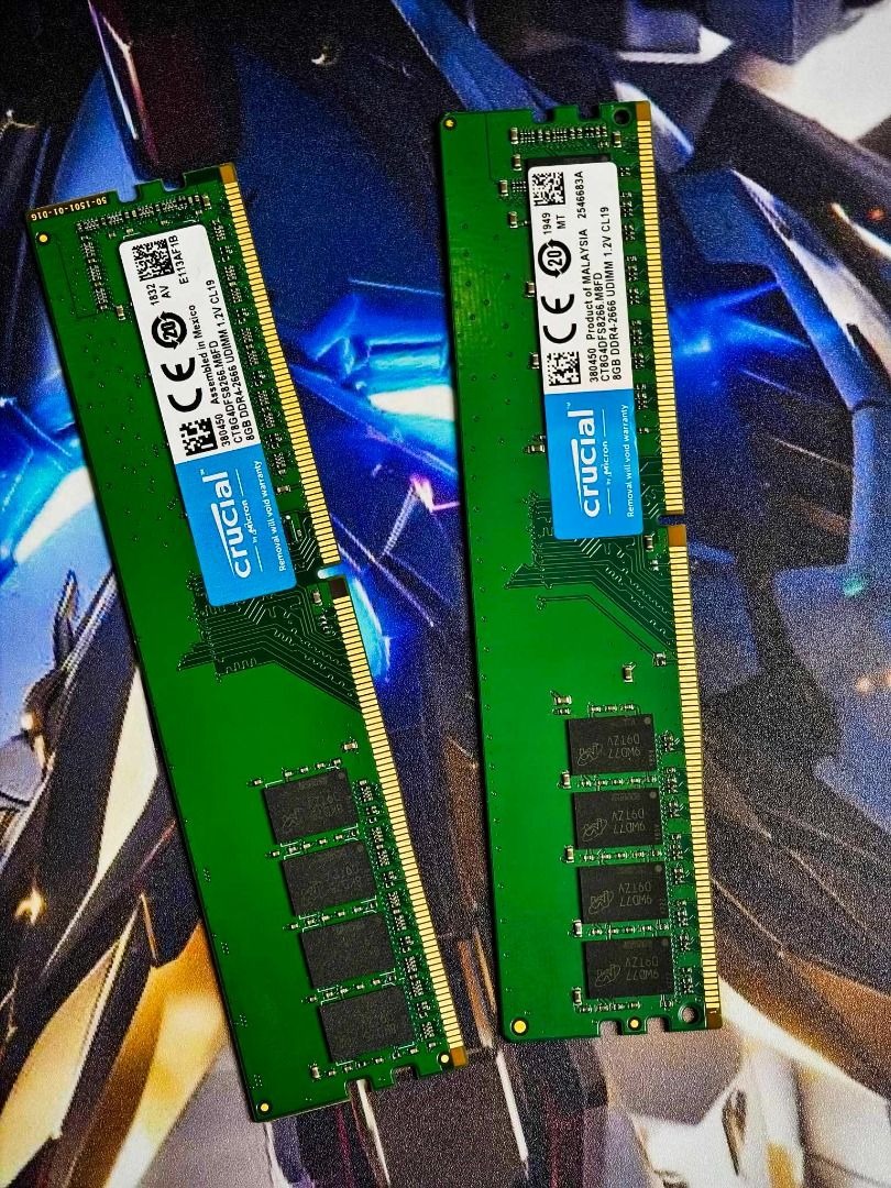 16GB (8GB X2) CRUCIAL 2666MHZ DESKTOP MEMORY RAM, Computers & Tech ...