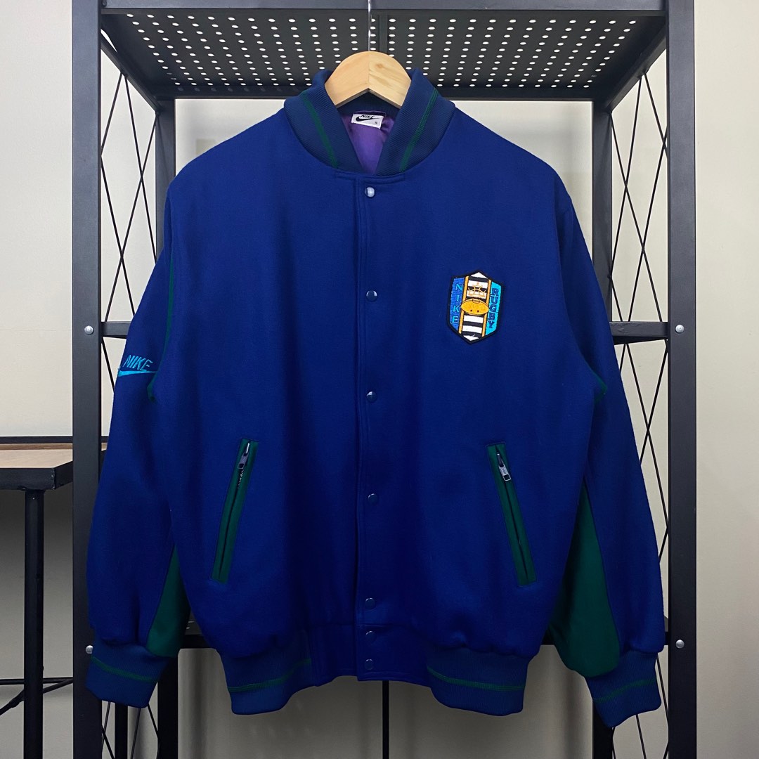 Vintage 1980s-90s Nike Rugby Union Varsity Jacket, Men's Fashion, Coats ...