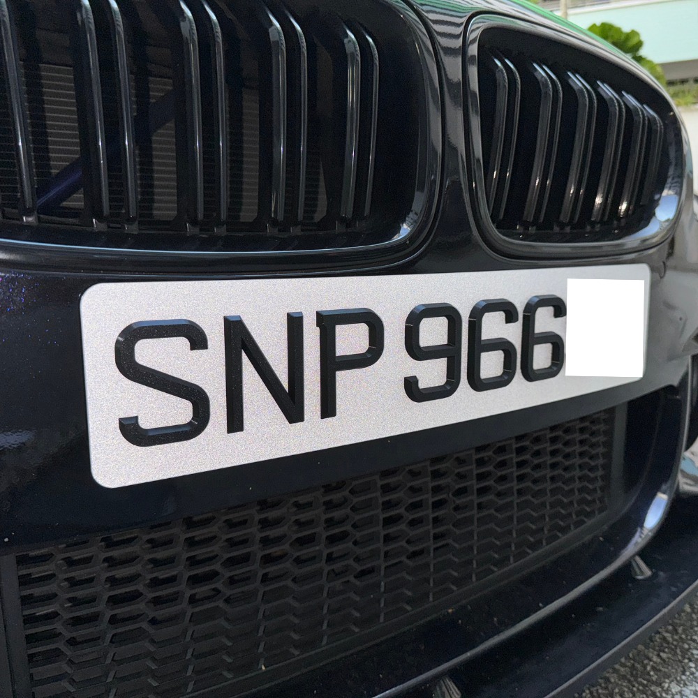 3D Coal Black Euro Style Car Plate Maker | Black Yellow White Carplate ...