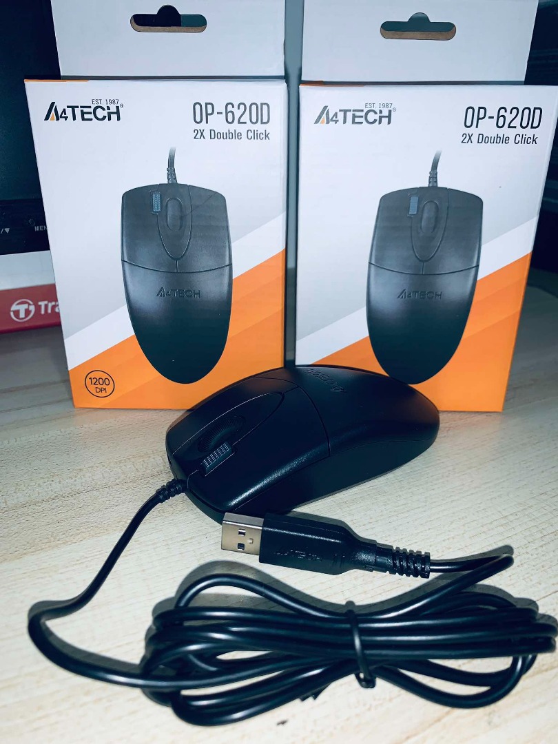 A4Tech OP-620D 2x Click Optical Mouse Black USB, Computers & Tech ...
