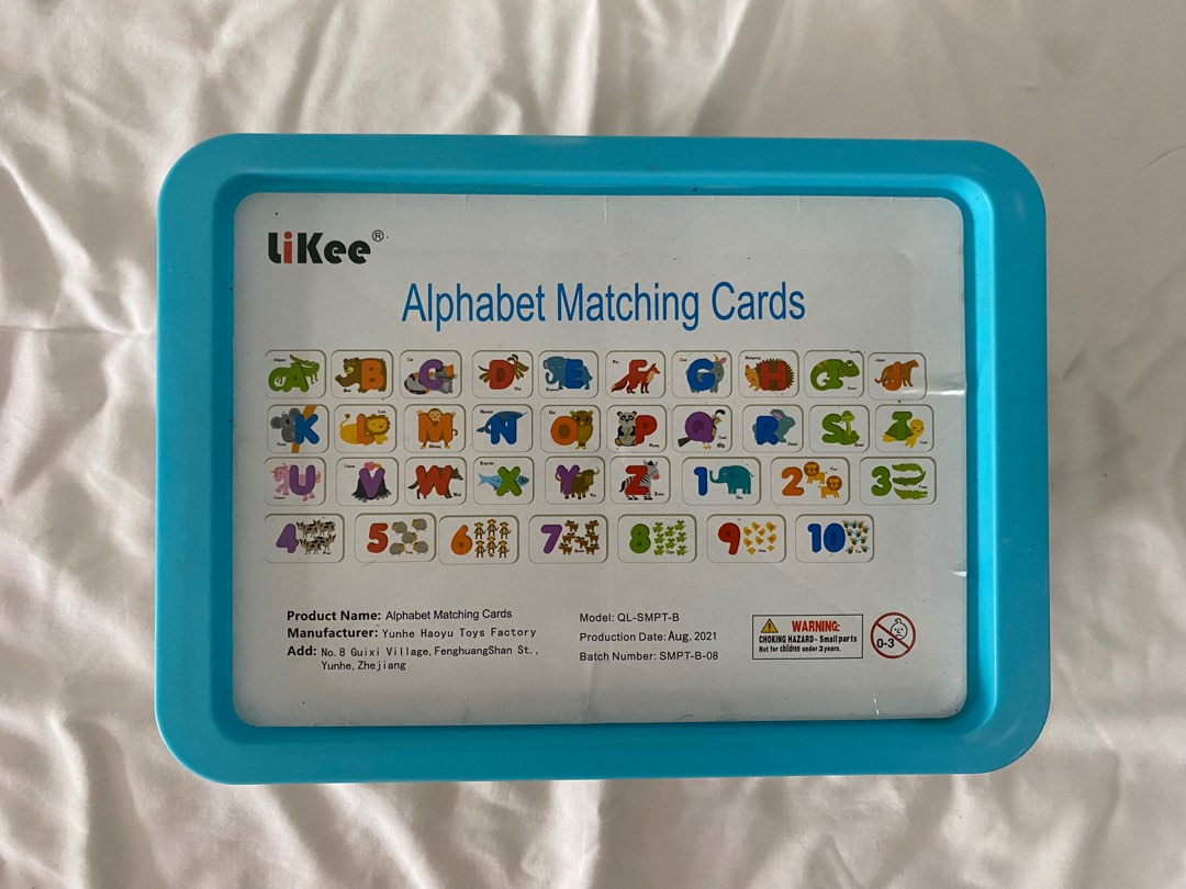 Alphabet and Numbers Matching Flash Cards, Hobbies & Toys, Toys & Games ...