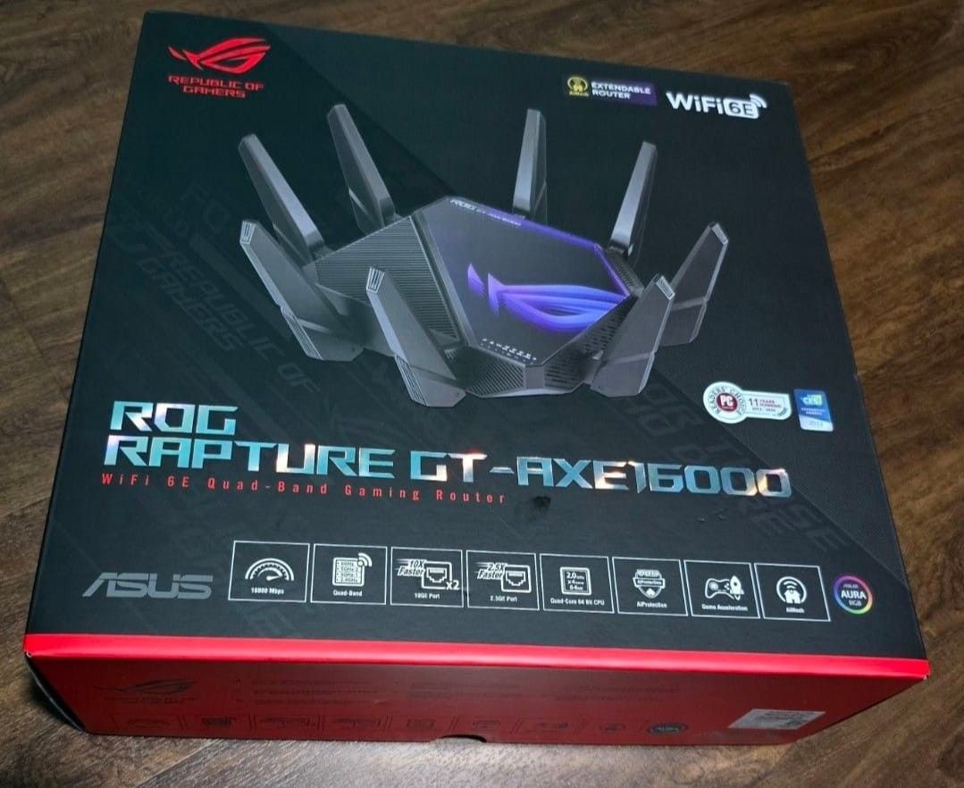 Asus ROG Rapture GT-AXE16000 WiFi 6e Router, Computers & Tech, Parts ...