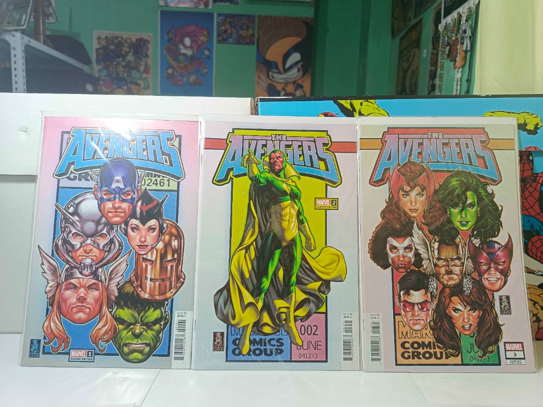 Avengers Mark Brooks Corner Box variants, Hobbies & Toys, Books ...