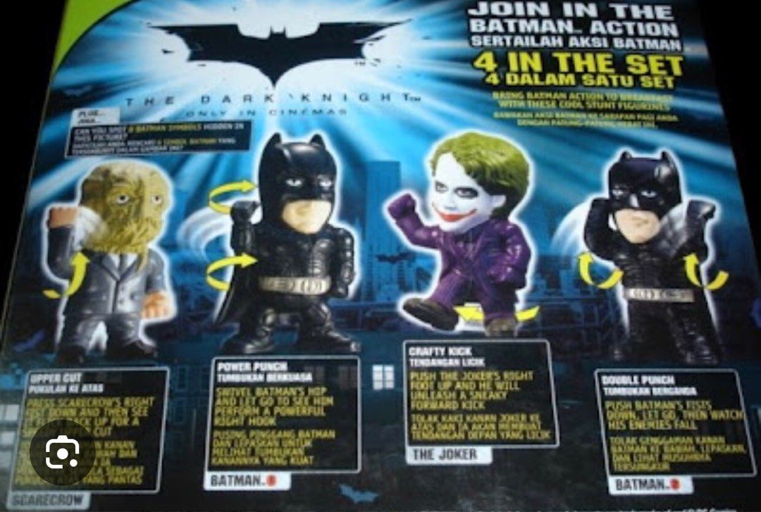 Lot Batman Dark Knight 2008 Vintage Nestle Cereal Toy The Joker ...