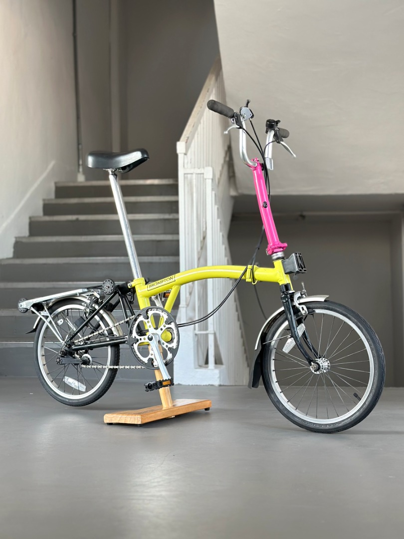(Ready Stock) Brompton Bike Mk2 L3 M3R Gloss Bright Yellow Hot Pink ...