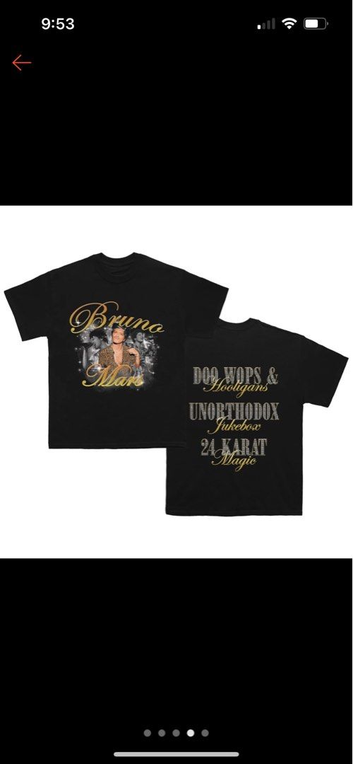 BRUNO MARS MERCH UNDERCROFT, Women's Fashion, Tops, Shirts on Carousell