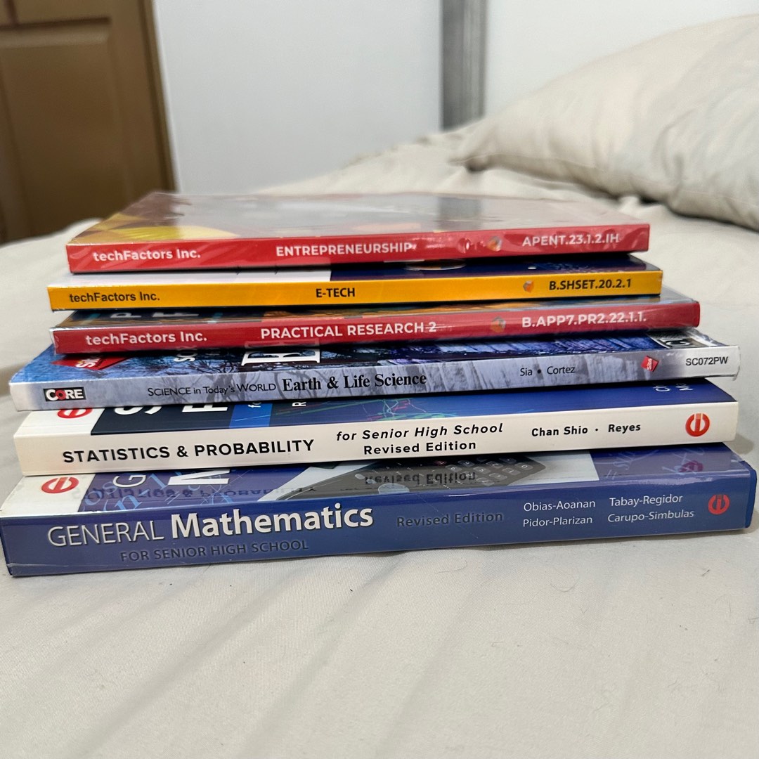 (BUNDLE 1) SHS books - Math, Science, Research, Etech, Entrepreneurship ...