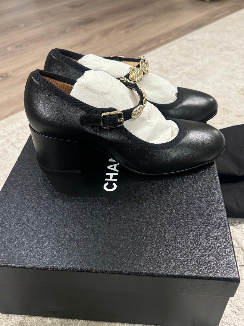 Chanel Mary Jane, Women's Fashion, Footwear, Heels on Carousell