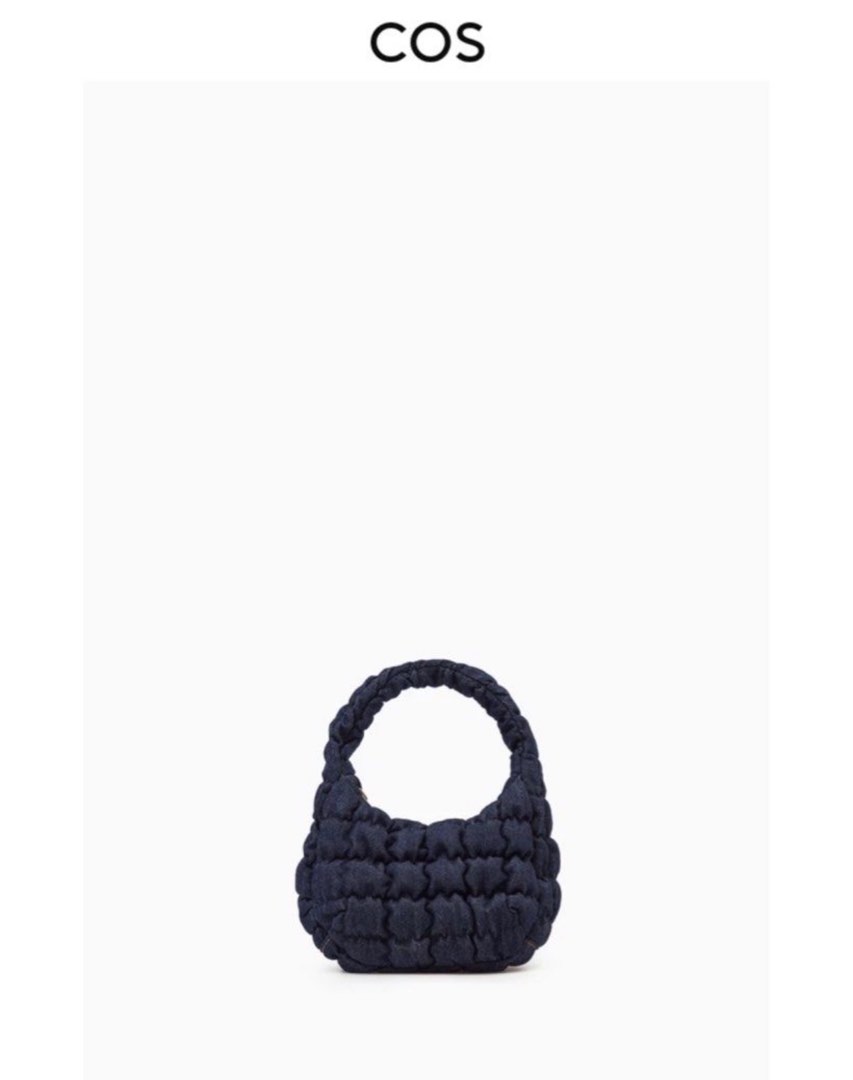 COS Micro Denim Quilted Bag in Dark Blue, Luxury, Bags & Wallets on ...