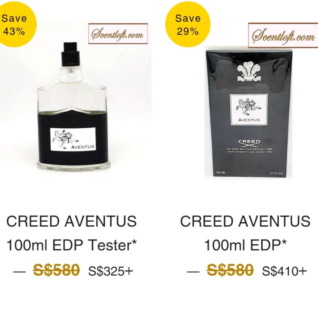 CREED Aventus/ Aventus Cologne / Silver Mountain Water / Virgin Island ...