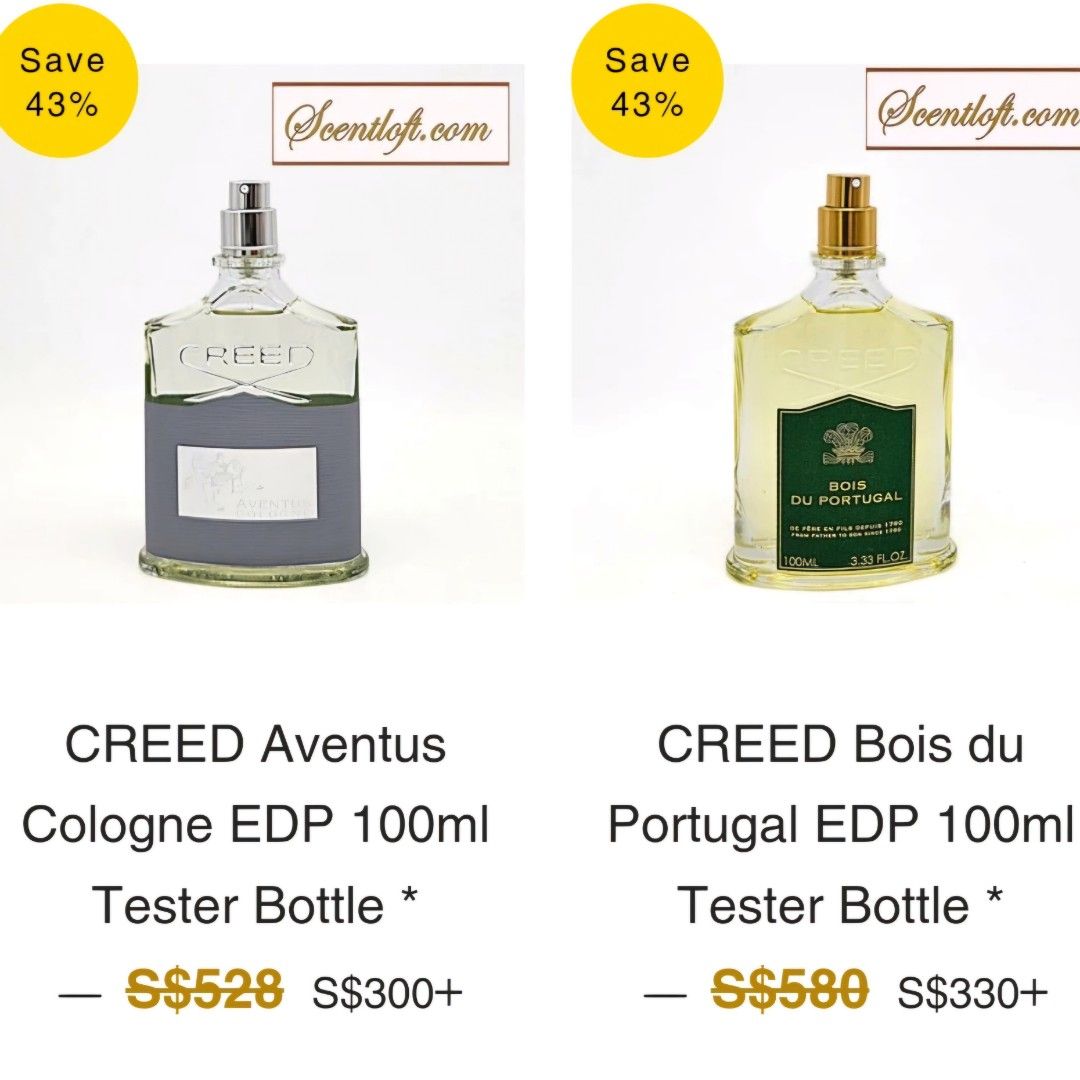 CREED Aventus/ Aventus Cologne / Silver Mountain Water / Virgin Island ...