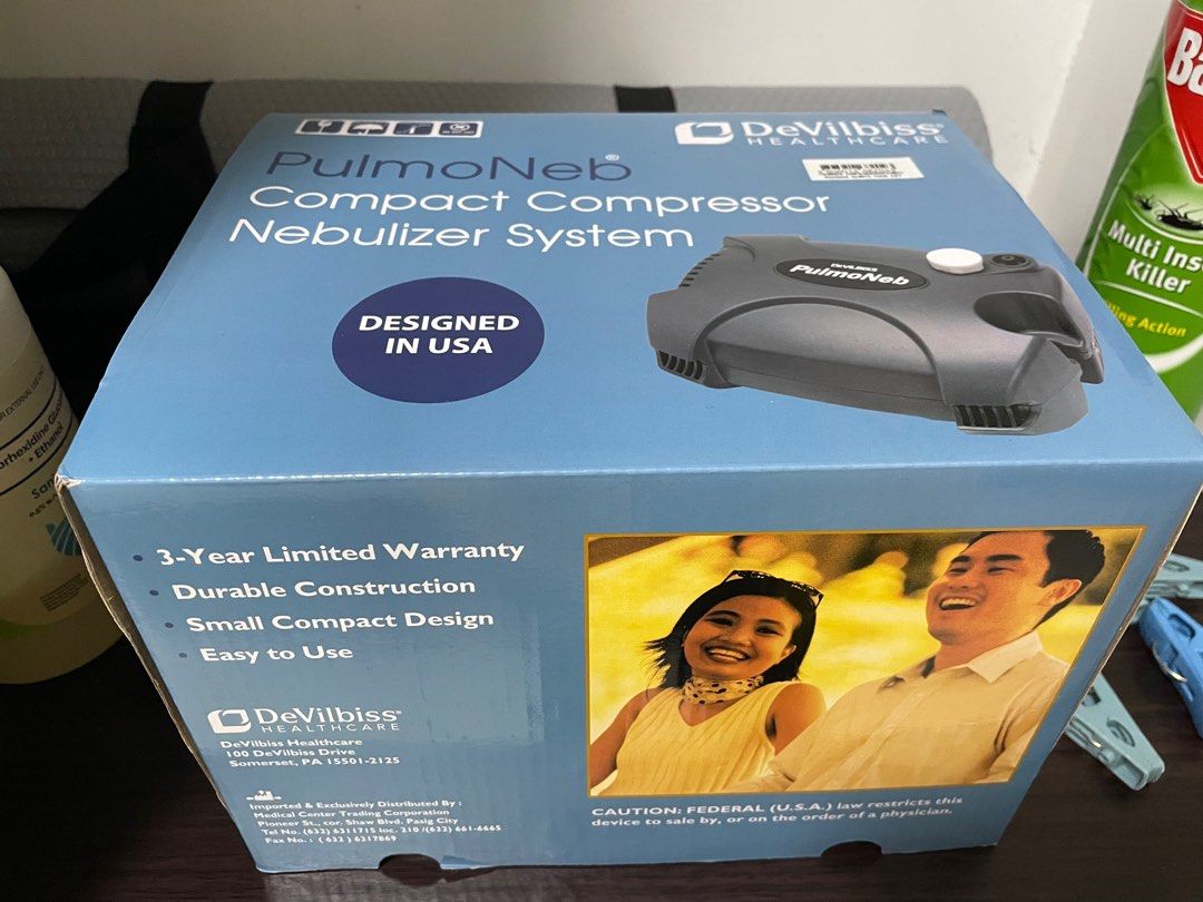 DeVilbiss Pulmoneb Nebulizer Compressor 3655PX, Health & Nutrition ...
