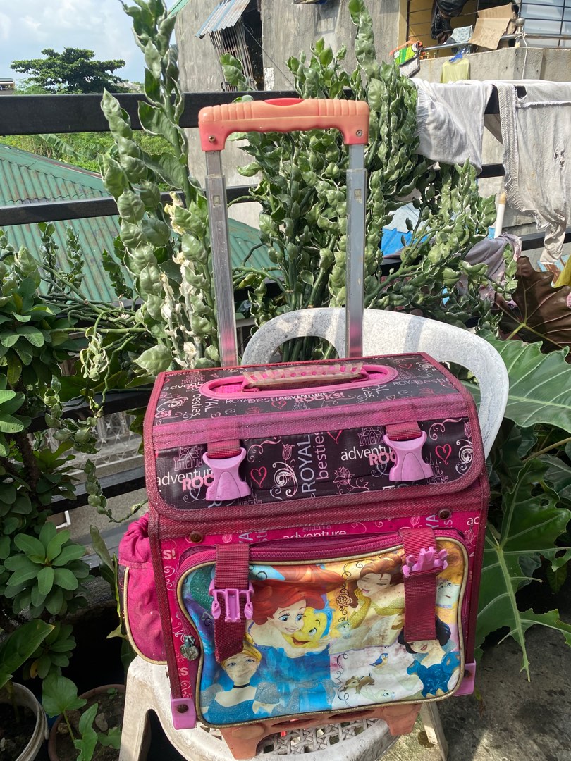 DISNEY PRINCESS TROLLEY BAG / BOX TYPE BAG, Babies & Kids, Babies ...