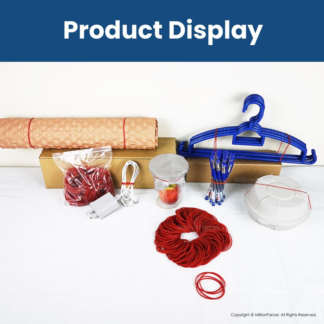 Elastic Red Rubber Band D5cm - 100g/pkt | Rubber Bands | Packaging ...