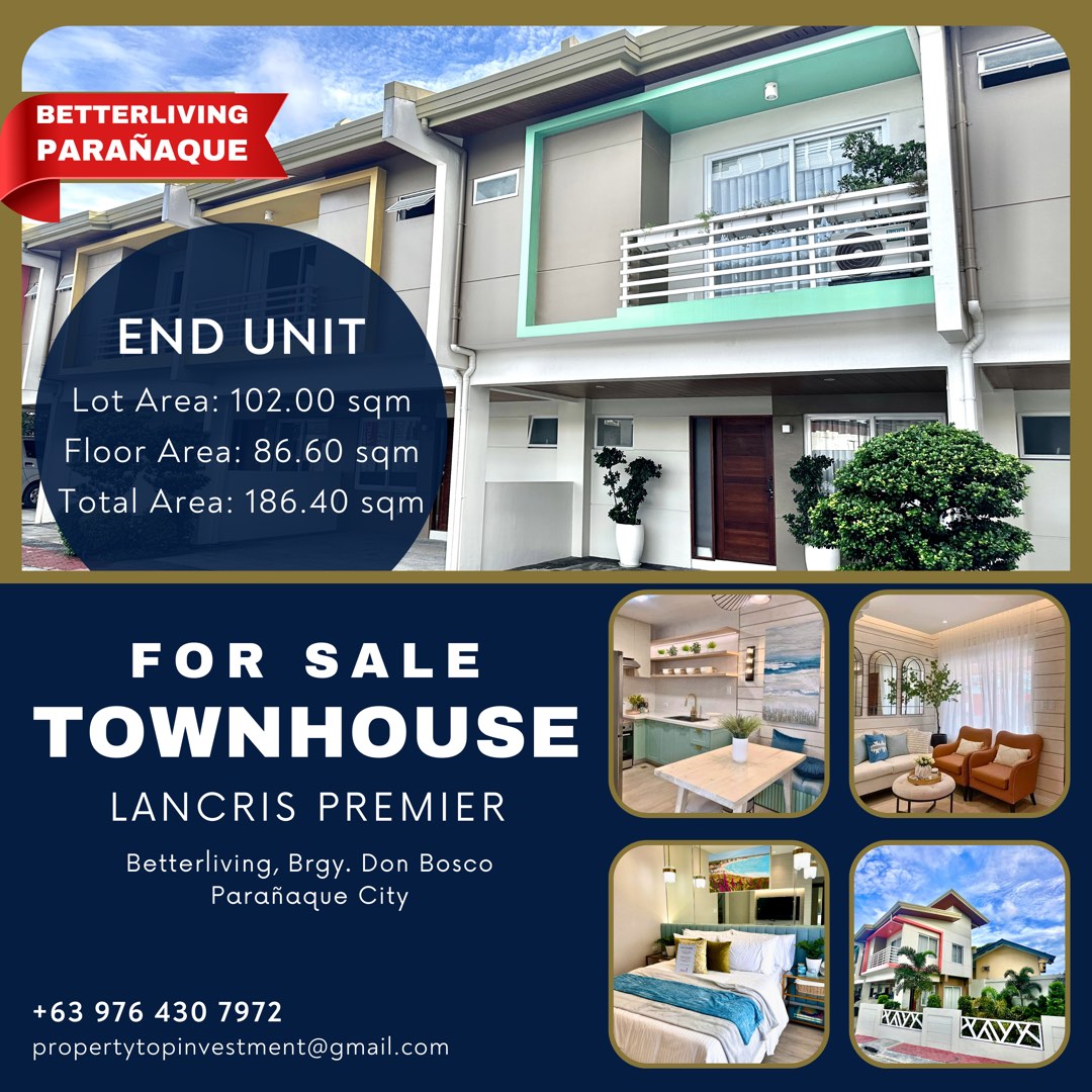 Exclusive End Unit House and lot in Betterliving Paranaque near Okada ...