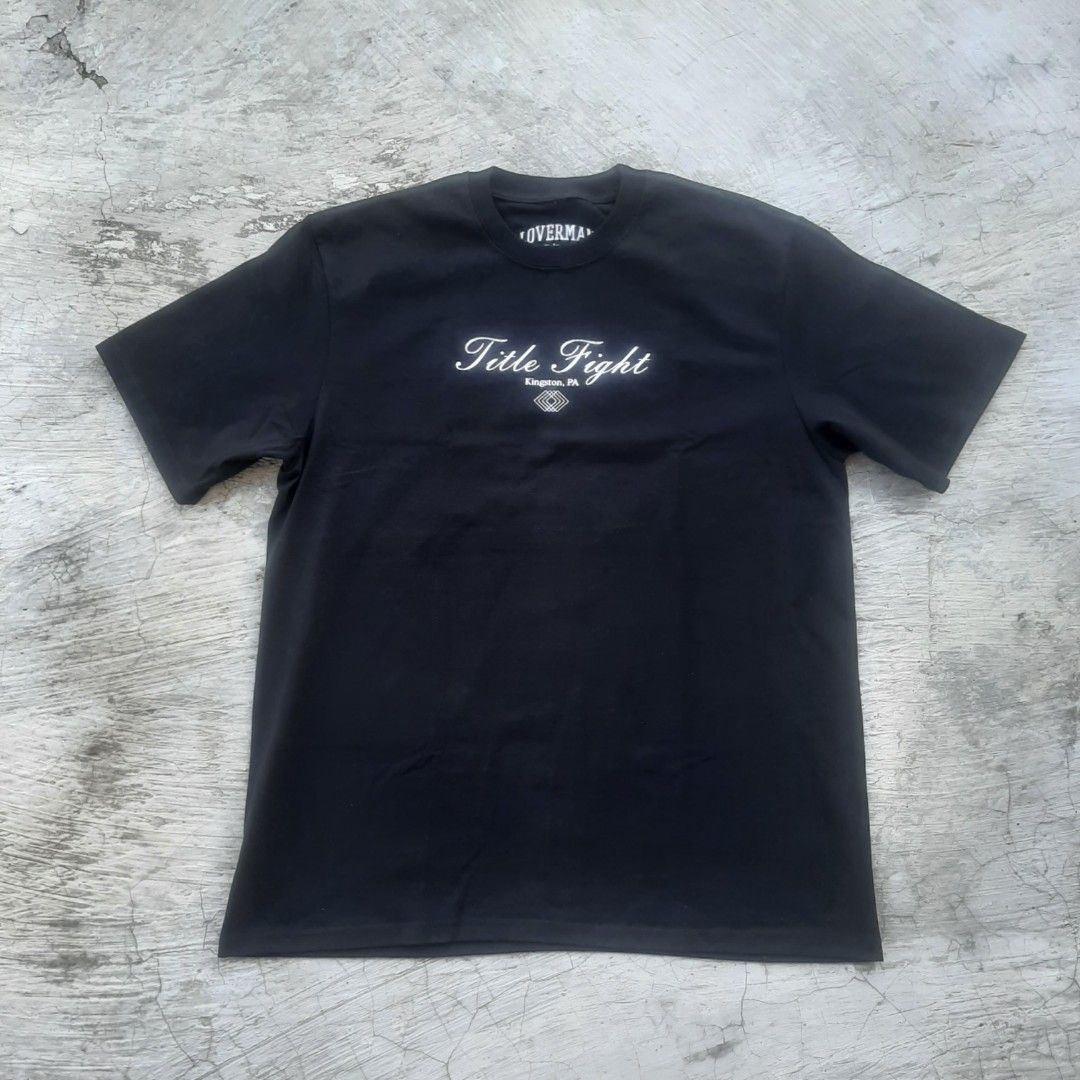 FANMADE/TRIBUTE MERCH TITLE FIGHT BY LOVERMAN, Fesyen Pria, Pakaian ...